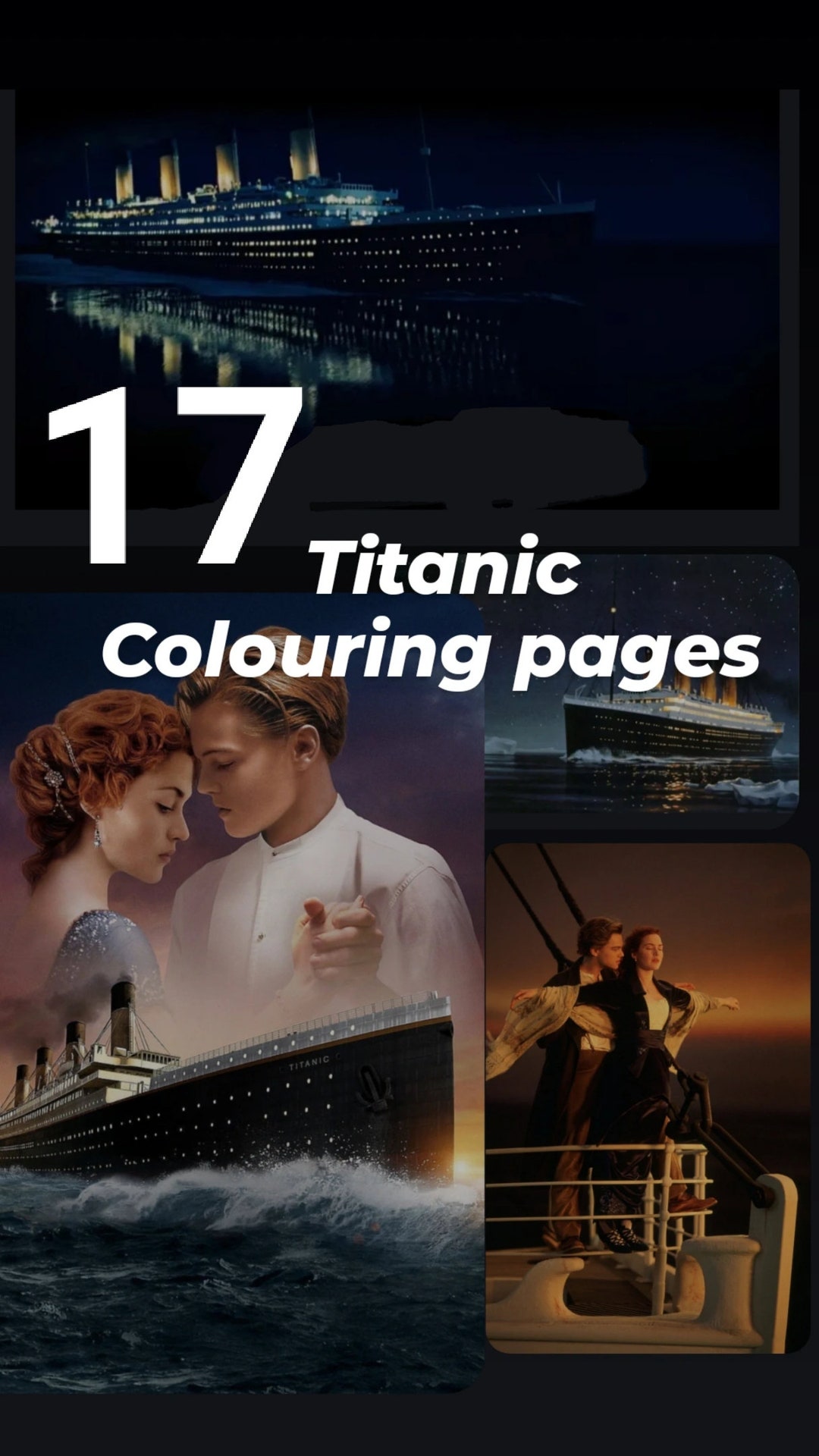 Titanic Colouring Pages - Etsy