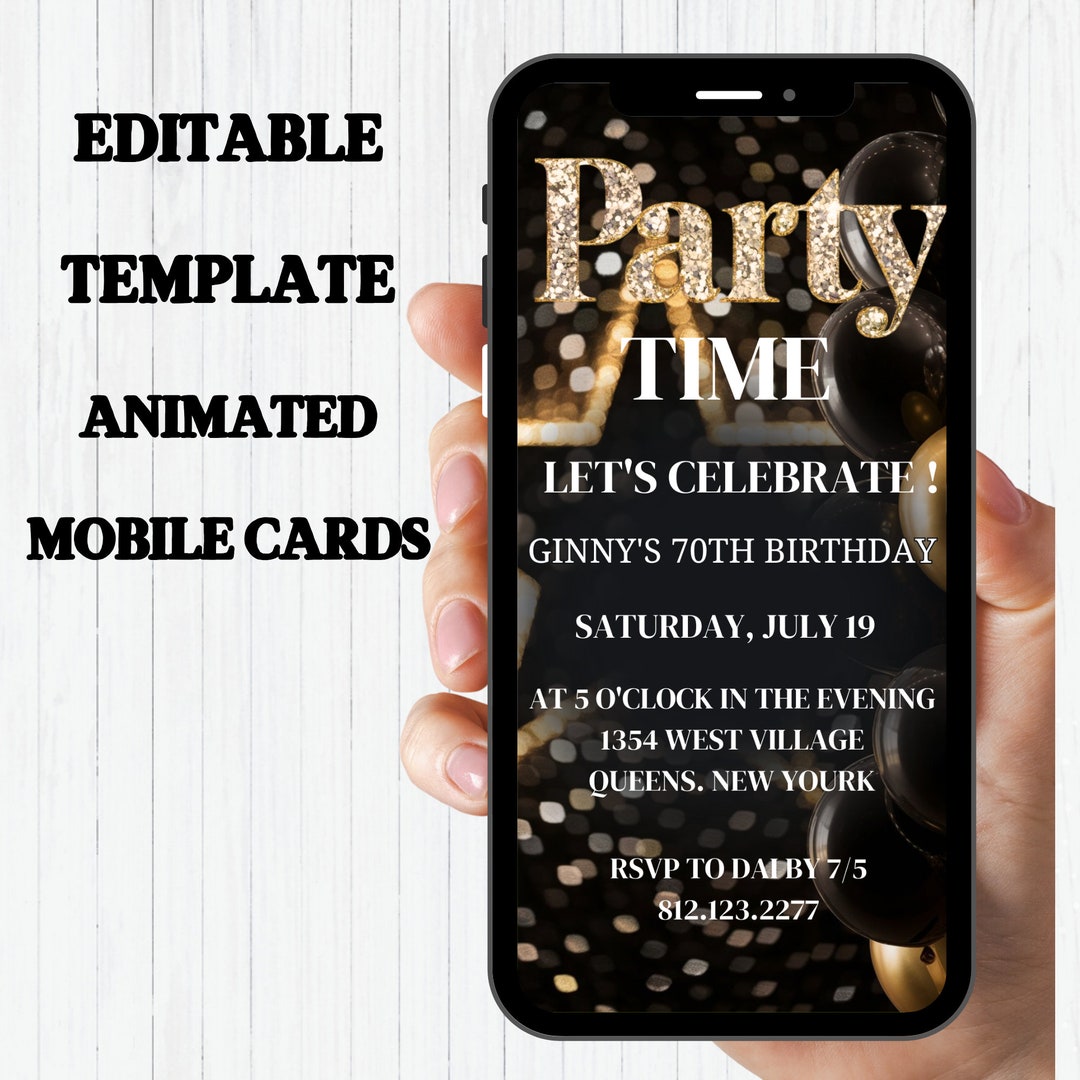 Einvitation Electronic Party Invitation Animated Party Invitation ...
