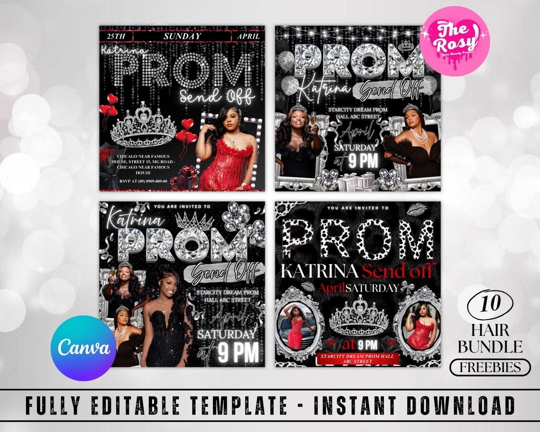 Prom Send off Flyer, DIY Prom Queen Flyer, Prom Send off Event, Prom ...