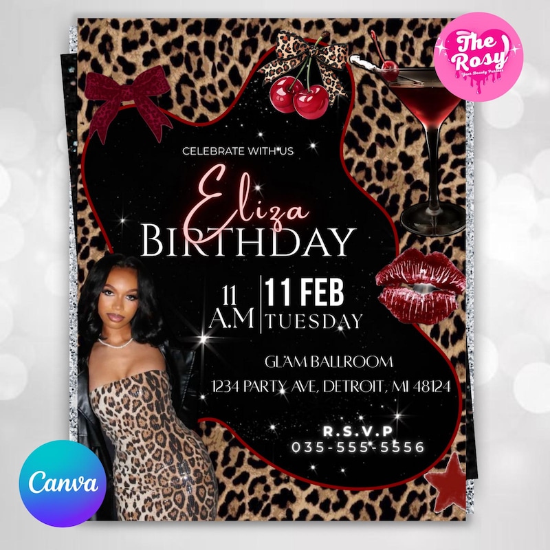 Birthday Cheetah Flyer - Etsy