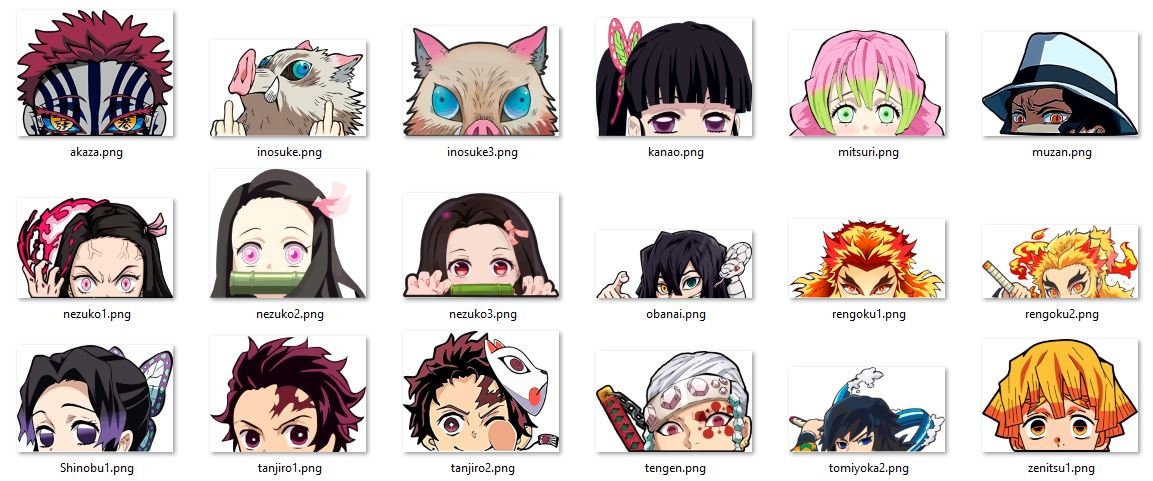 100+ Anime Peeker for Sticker, Decals Car, Window, Laptops, Phone Cases ...