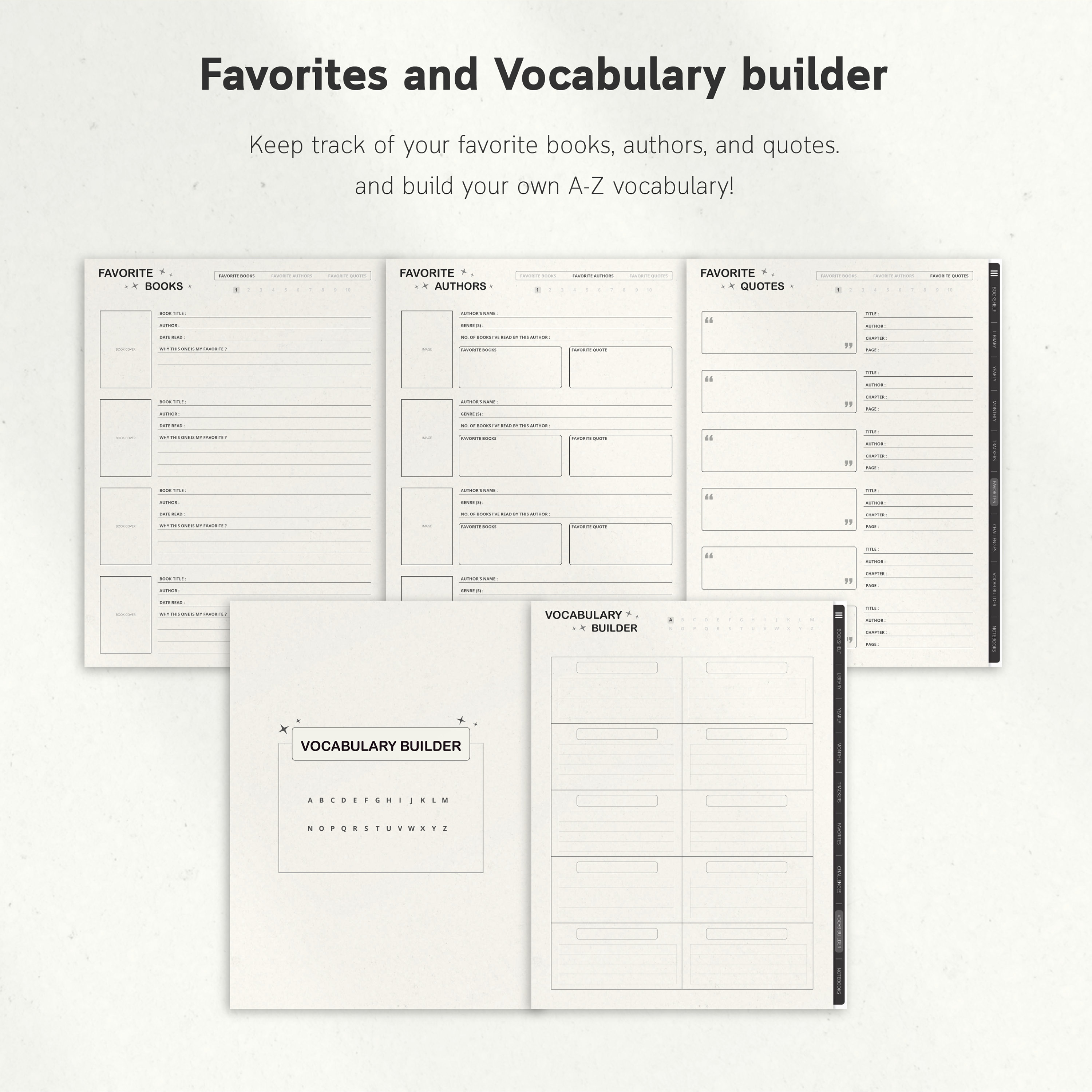 Digital Reading Journal, Goodnotes, Planner, Book Review, Book Tracker ...