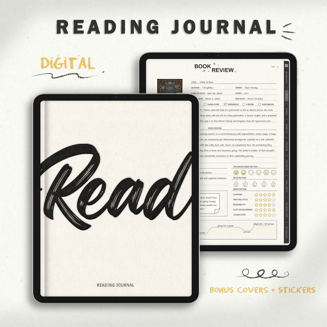 Digital Reading Journal, Goodnotes, Planner, Book Review, Book Tracker ...