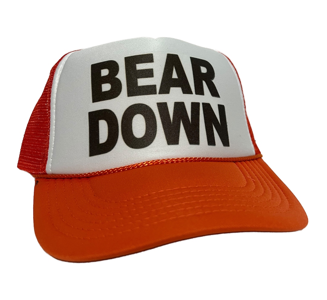 Bear Down Funny Trucker Hat // Vintage Style Orange Bill Murray // Chicago Bears NFL // Gift ...
