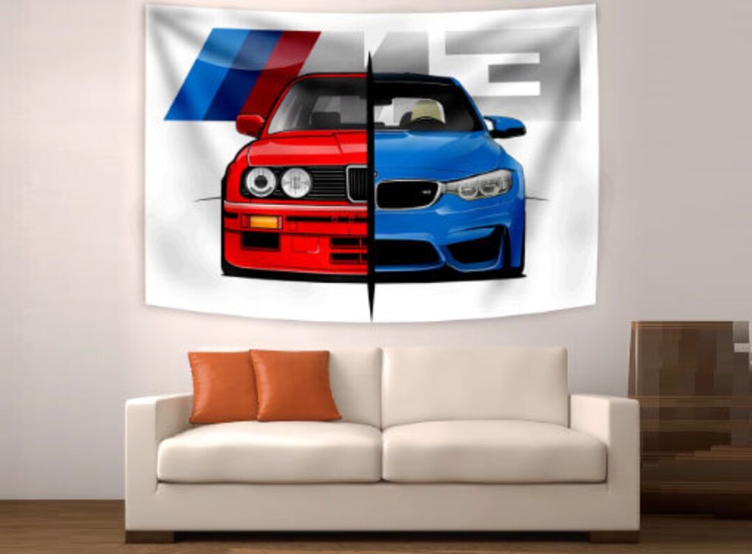BMW E30 M3 M2 Car Decoration Background Tapestry Family Bedroom Flag ...