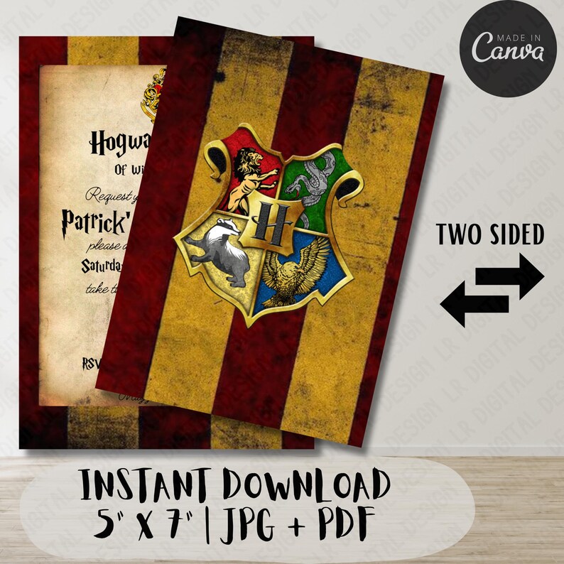 Wizard School Birthday Invitation - Edit, Invite & Celebrate - Etsy