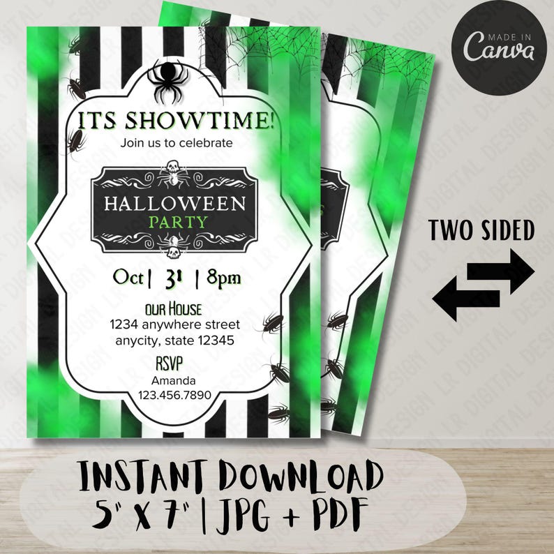 It's Showtime Halloween Party Invitation! - Edit & Invite! - Etsy