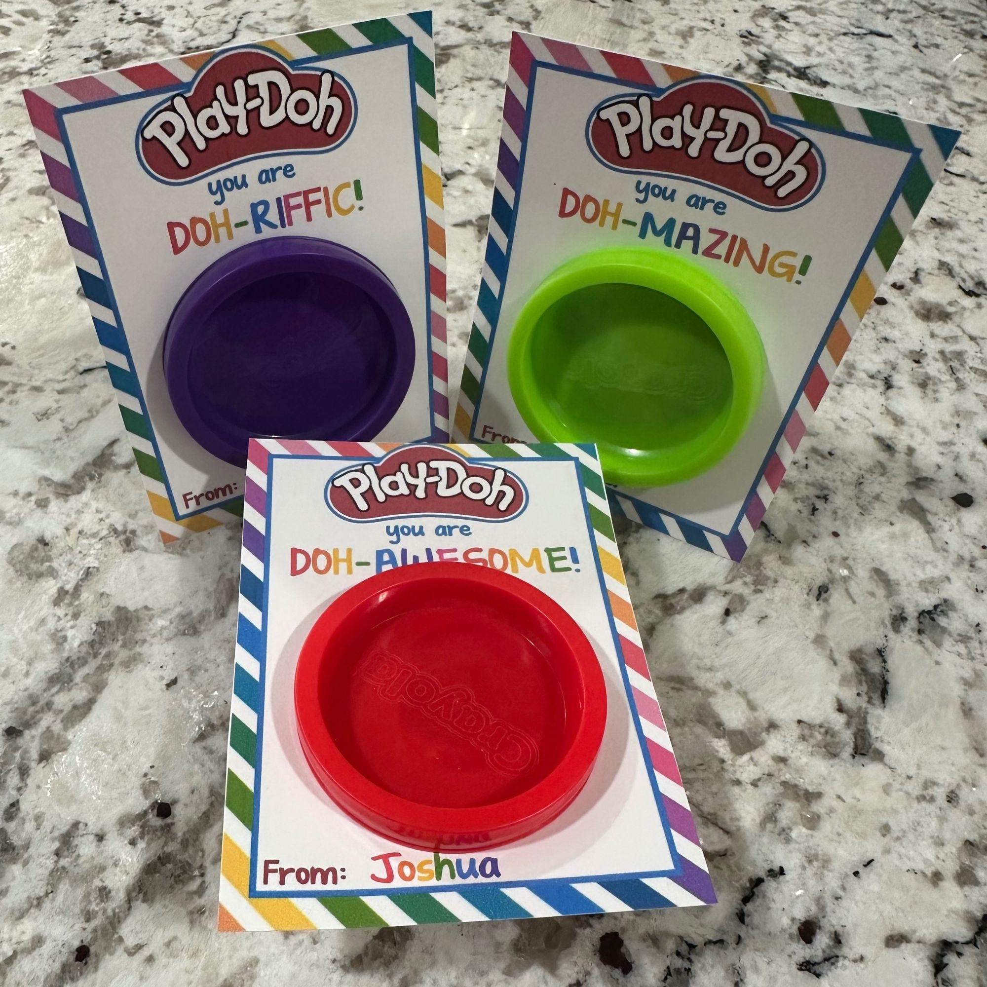 Tarjetas de San Valentín Play-Doh Juego de 6 / Notas divertidas con ...