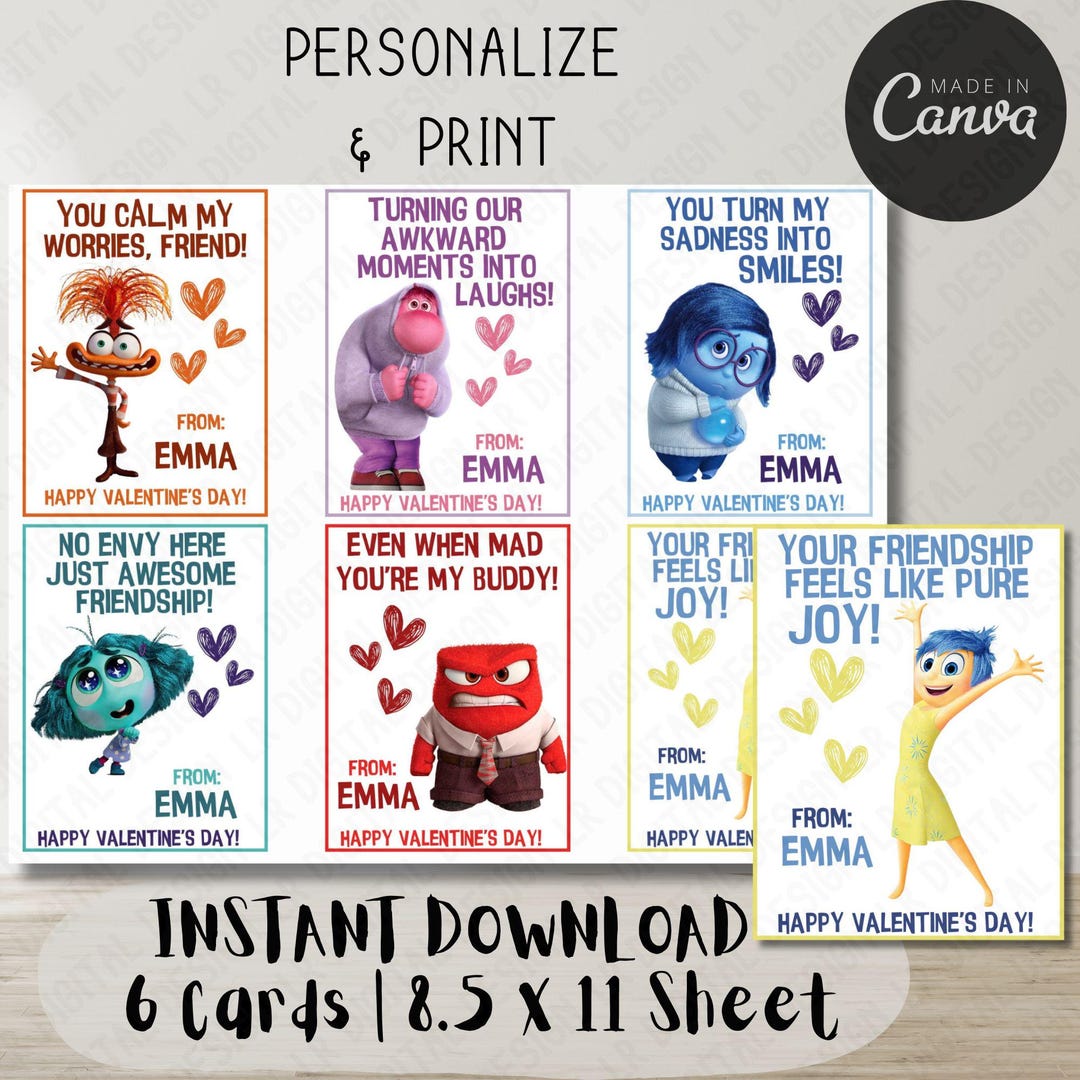 Emotions-themed Valentine Cards - Personalize, Print and Share for ...