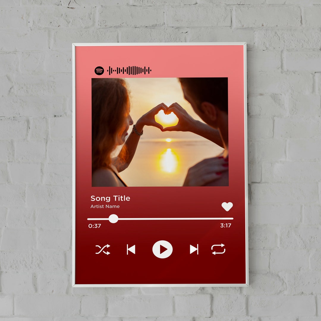 Personalized Music Poster Gift for Her, Custom Song Poster, Gift for ...