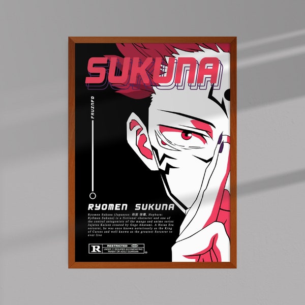 Anime Sukuna Poster - Etsy