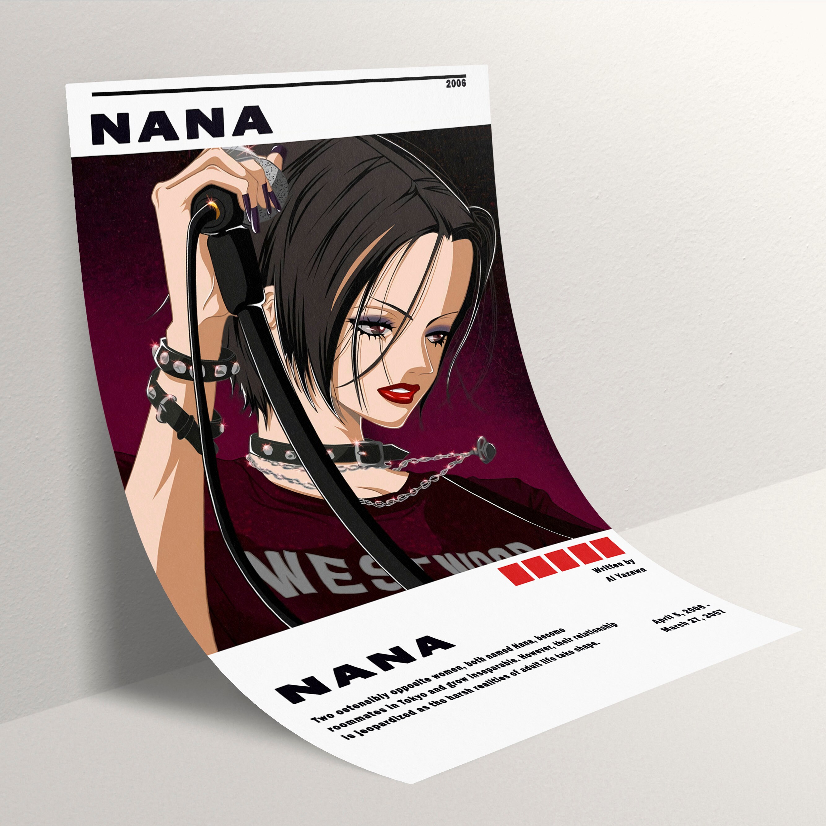 Set of 3 Nana Anime Poster Nana Printable Wall Art Nana Komatsu Nana ...