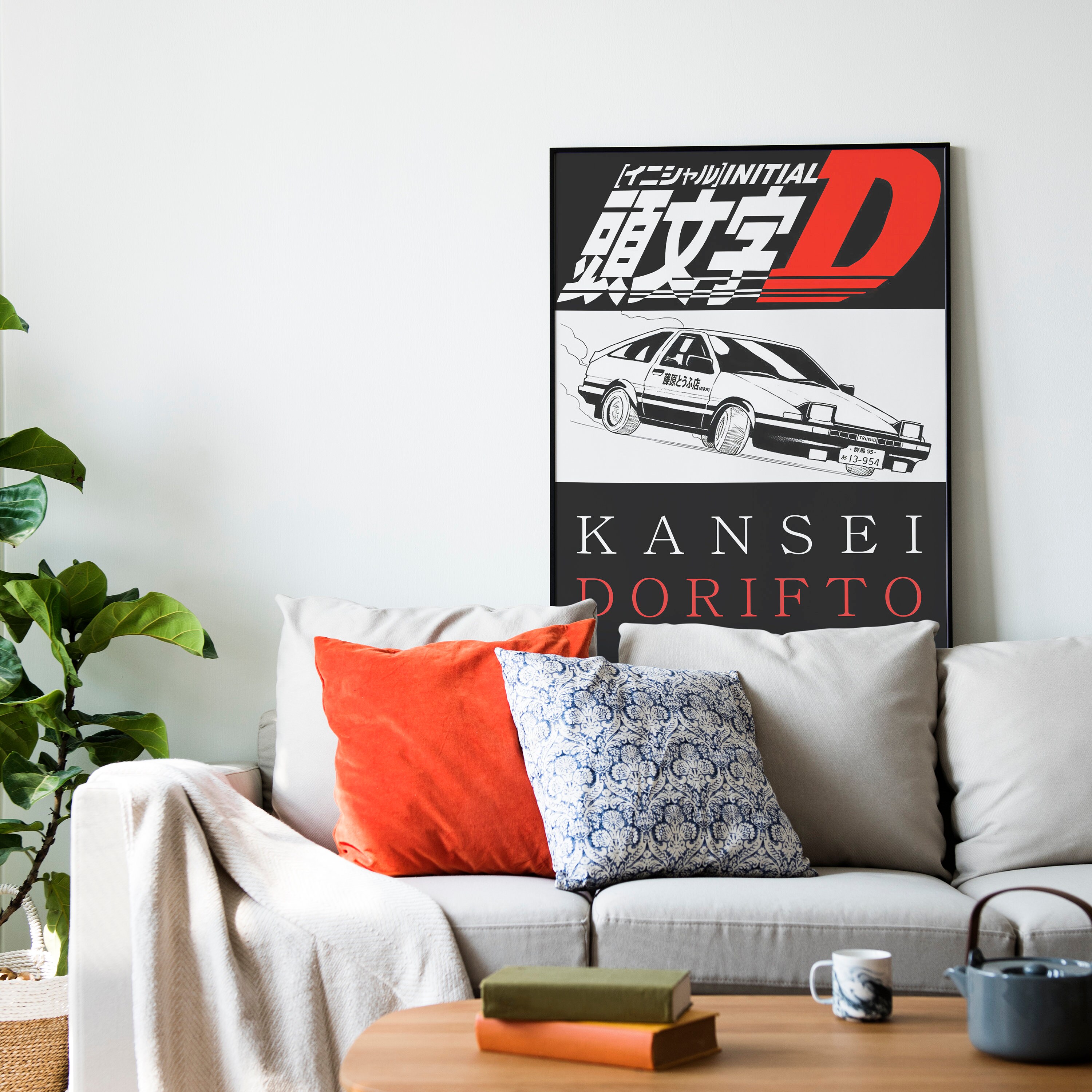 Initial D Poster Takumi Fujiwara Poster Prints Kansei Dorifto Anime ...