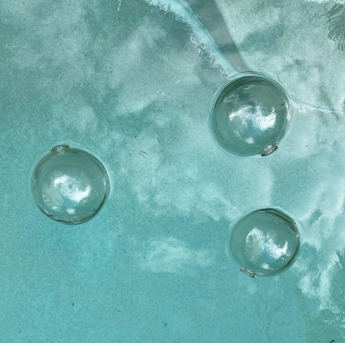 Set of 3 Vintage 51/2 Inch Clear Glass Fishing Floats. Northwestern ...