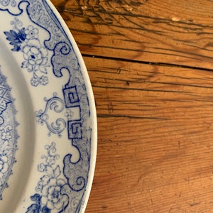 Vintage Oriental Design Flow Blue Plate in Great Condition - Etsy