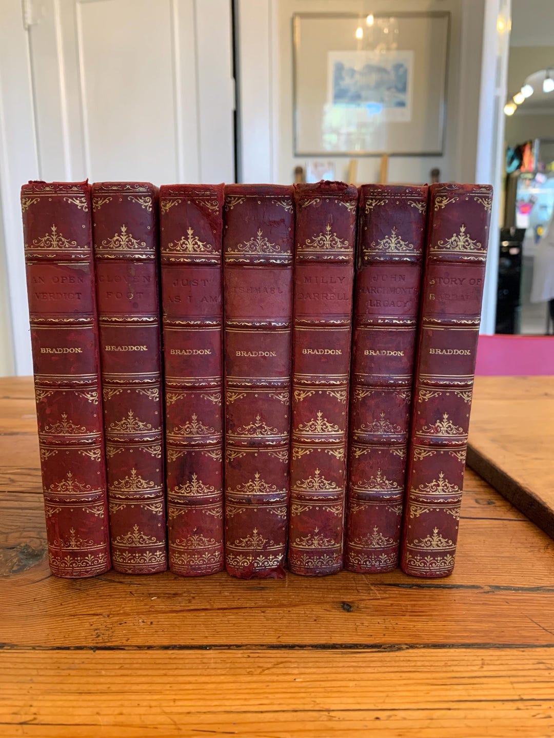 Vintage Set of 7 1800's Books by Mary Elizabeth Braddon - Etsy