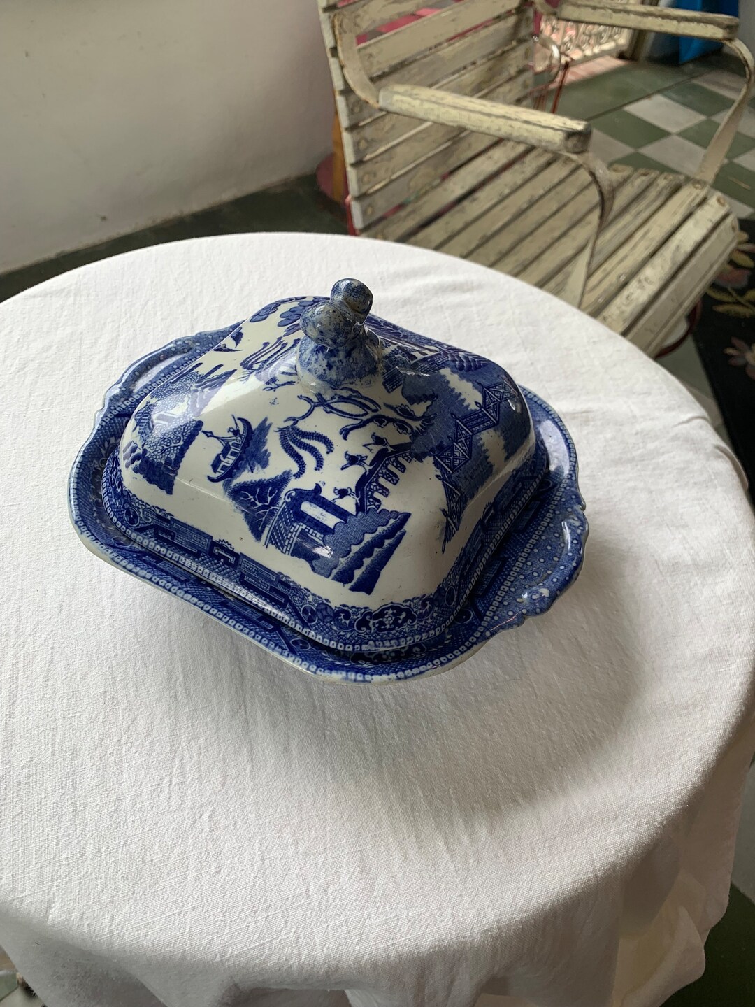 Antique Ridgeway Blue Willow Tureen With Lid - Etsy