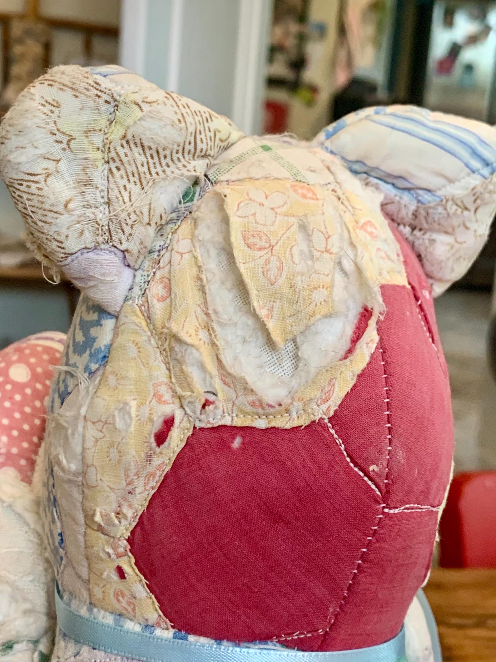 Vintage Patchwork Quilt Jointed Teddy Bear - Etsy