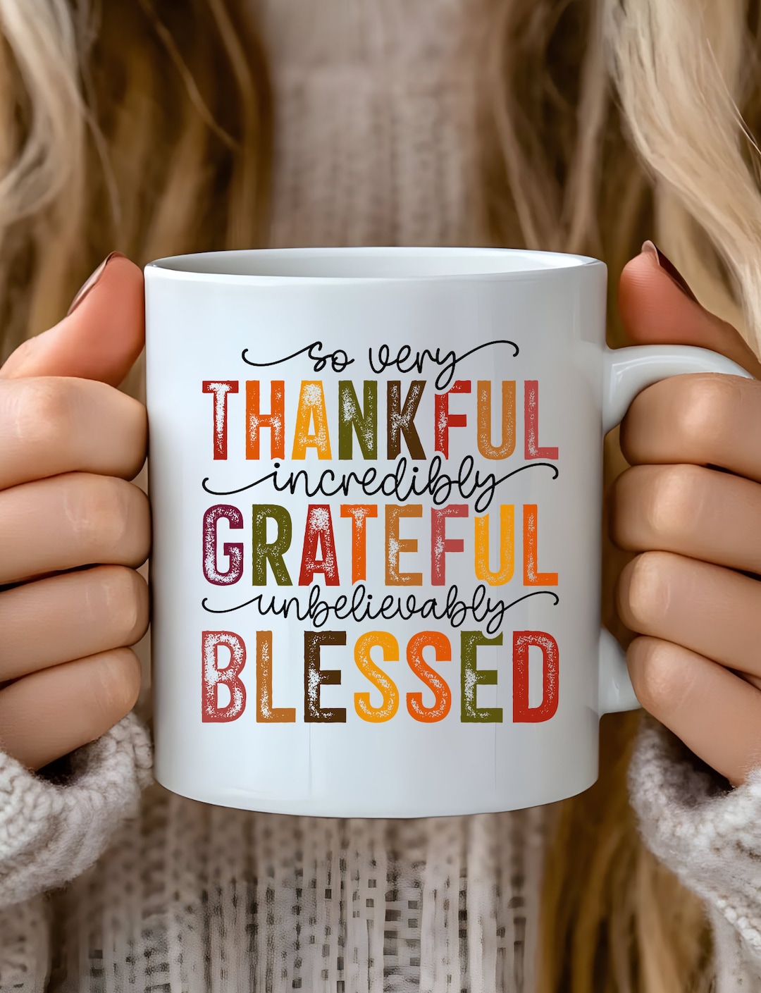 Thankful, Grateful, Blessed Mugs, Autumn Mug, Fall Apparel Mug, Autumn Trending Mug ...
