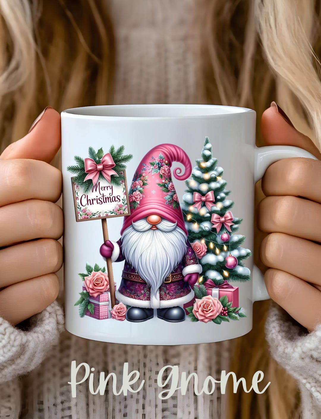 Christmas Gnome Holiday Mug, Cute Gnome Mug, Vintage Gnome, Christmas ...