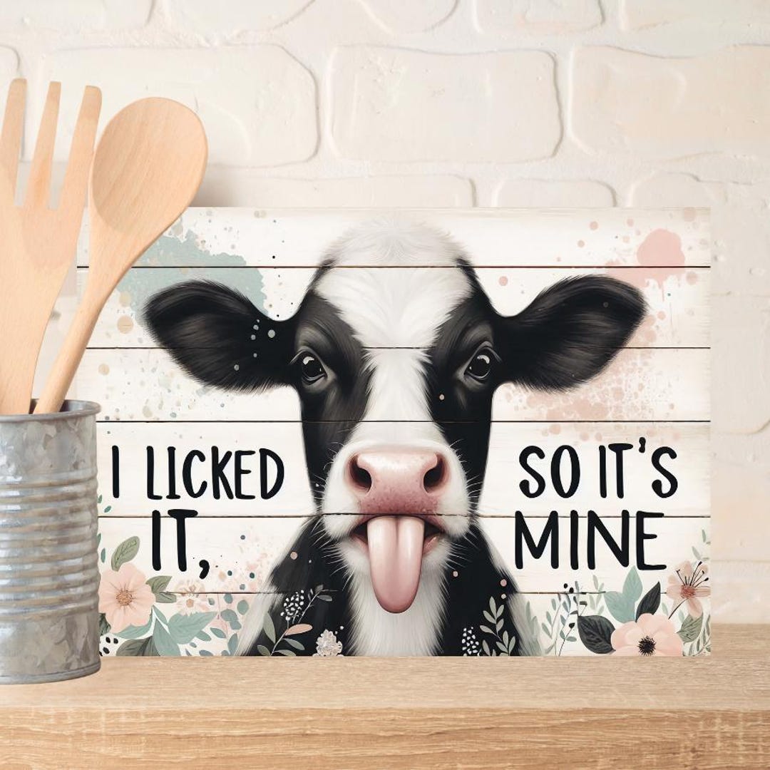Cow Collectable Glass Cutting Board, Funny Kitchen Decor, Farmhouse Cow ...