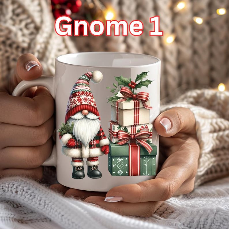 Christmas Gnomes Holiday Mug, Cute Gnome Mug, Christmas Gnome ...