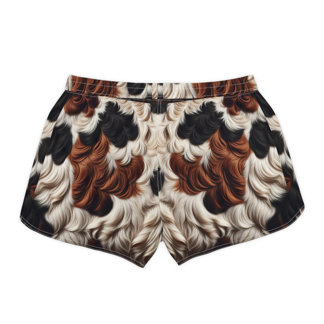 Cow Print Shorts, Women's Casual Summer Fashion, Trendy Animal Print ...