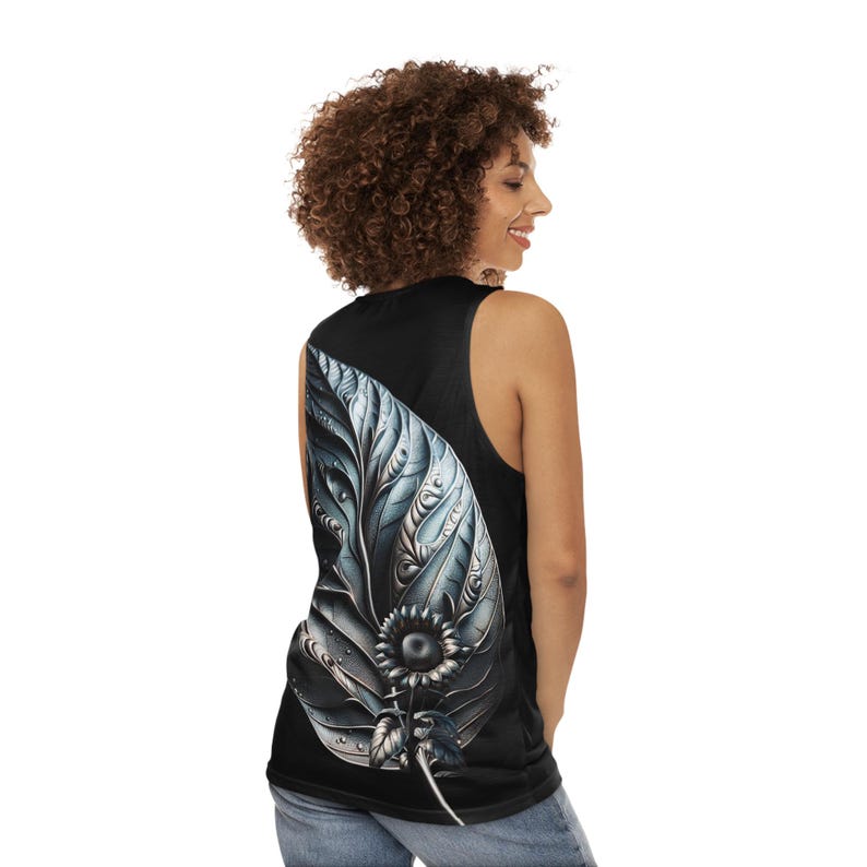 Sunflower Tank Top, Unique Floral Design, Botanical Unisex Tank, Nature ...