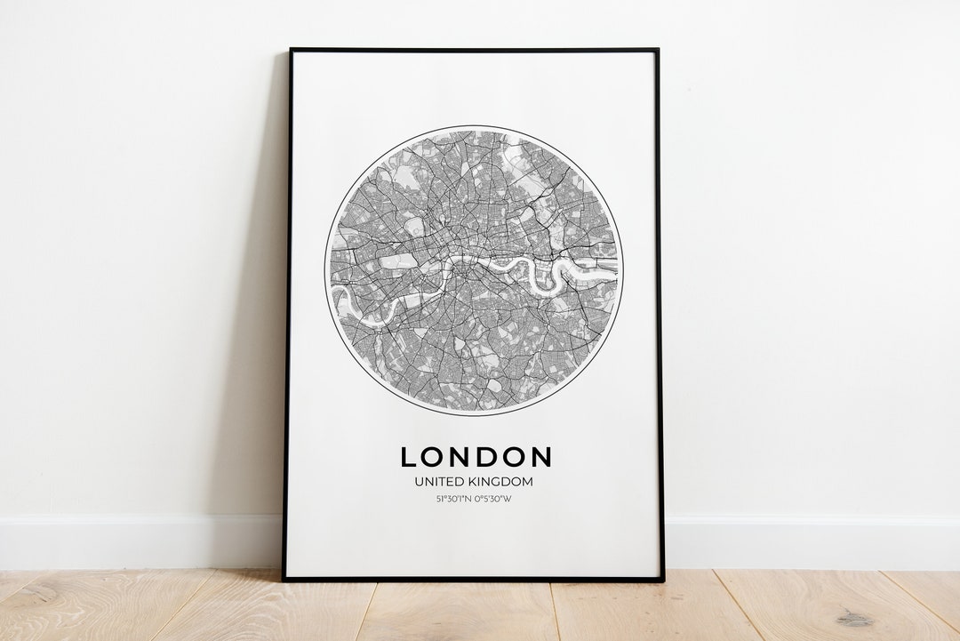 London Map Poster, London Map Print, London City Map Print, London Gift ...