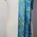 Blue and Green Satin Burnout Devore Scarf 14 X 72 Inches Silk and Rayon ...