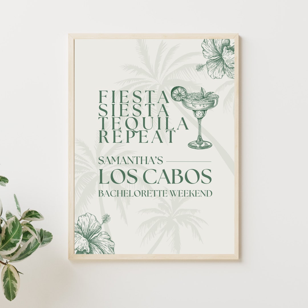 Los Cabos Bachelorette Welcome Sign Template, Editable Bachelorette ...