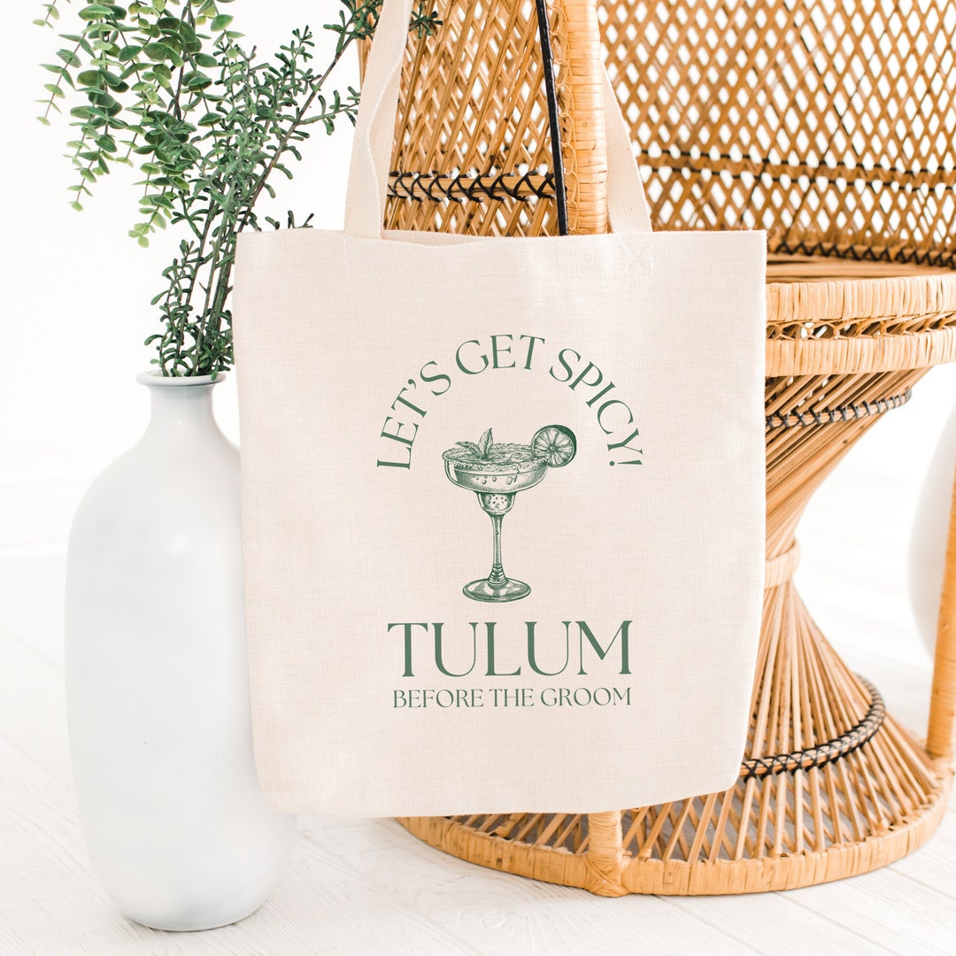 Tulum Bachelorette Tote Bag, Mexico Bachelorette Party Favors, Bride ...