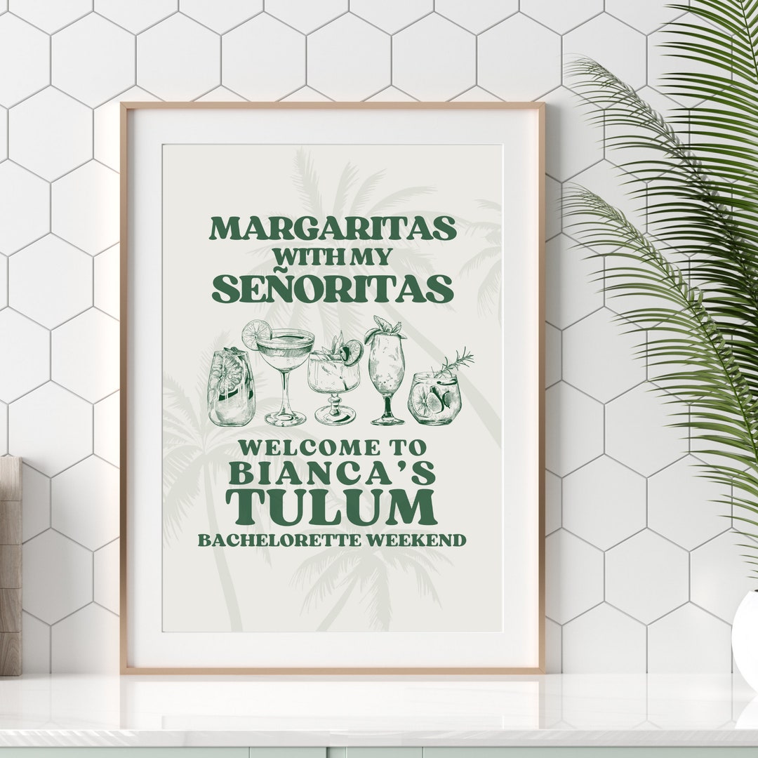 Tulum Bachelorette Welcome Sign Template, Editable Bach Weekend ...