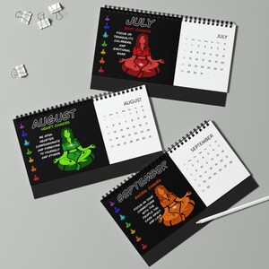 Chakra Aligning Desktop Calendar 2024 Grid - Etsy