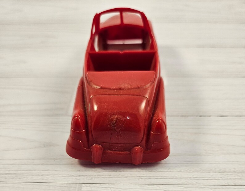 Vintage Lapin Auto Cadillac Red Plastic Car With White Plastic Wheels ...