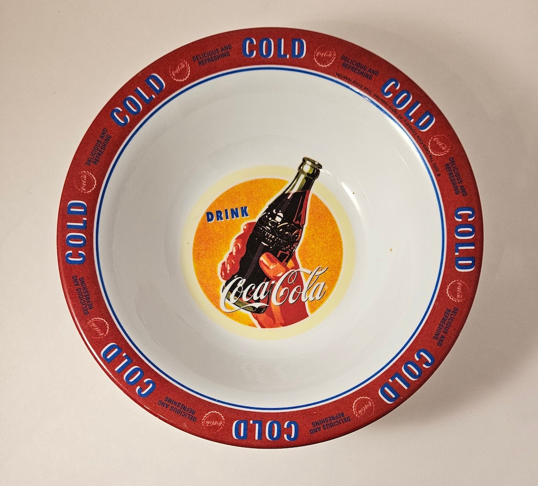 Set of 2 Coca-cola Cereal Bowls, Coke Plastic Bowls, Coke Coca-cola ...