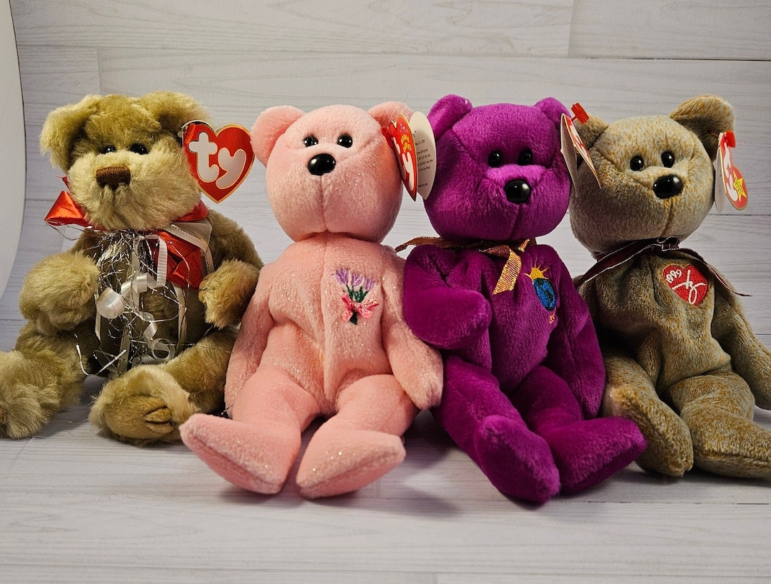 Retired Vintage TY Beanie Baby, Ty Beanie Babies, Signature Bear 1999 ...