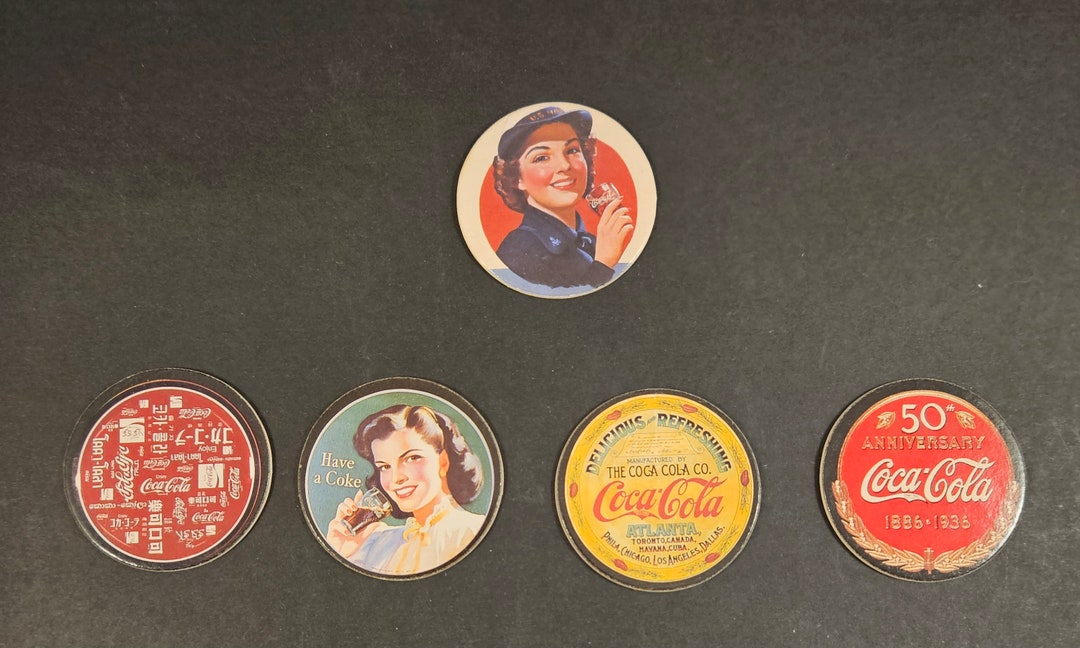 The Coca-cola Collection "coke Cap" 5 Caps Total - Etsy