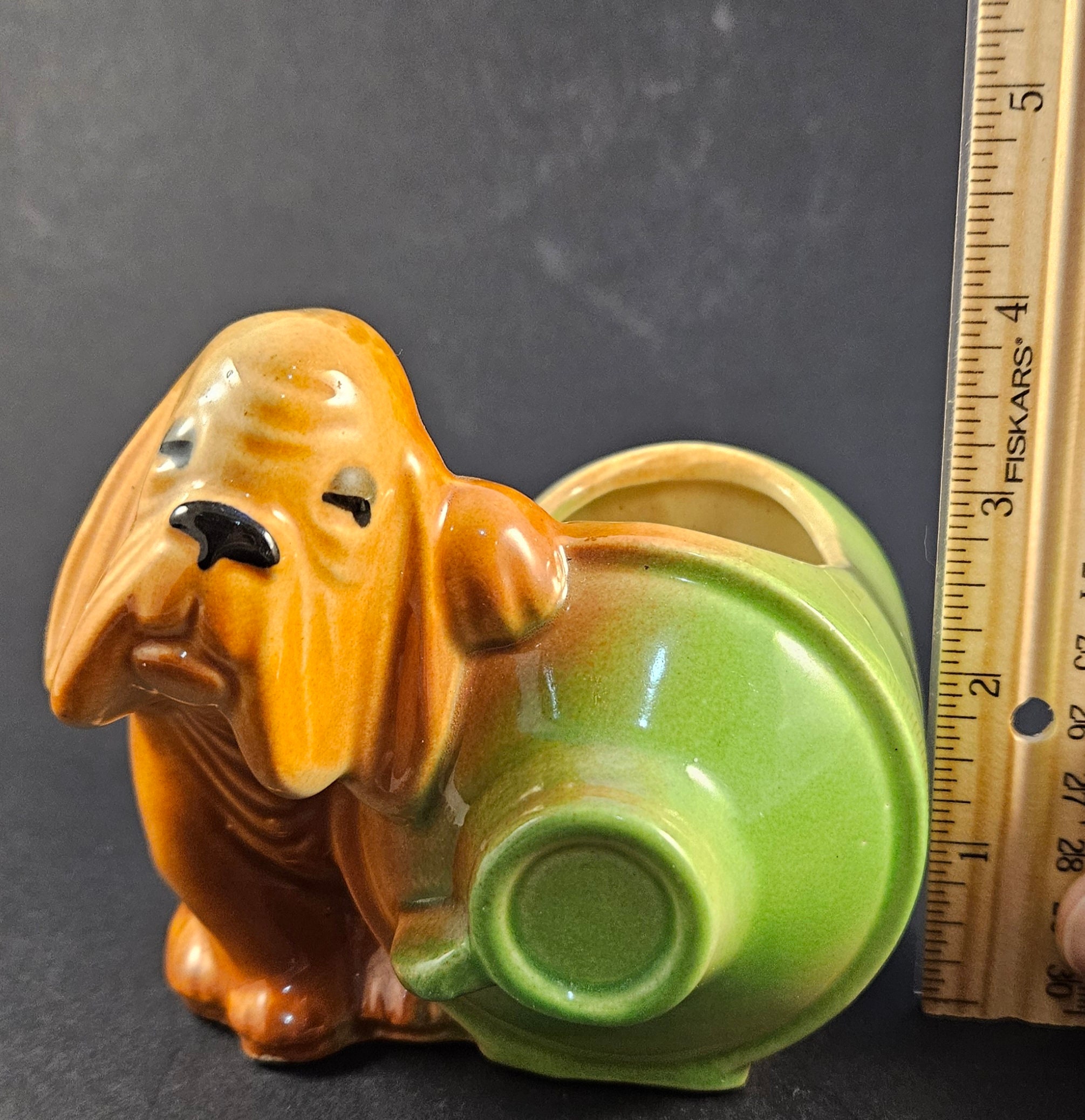 Vintage Shawnee USA Hound Dog With Jug Planter, Shawnee Pottery 610 ...