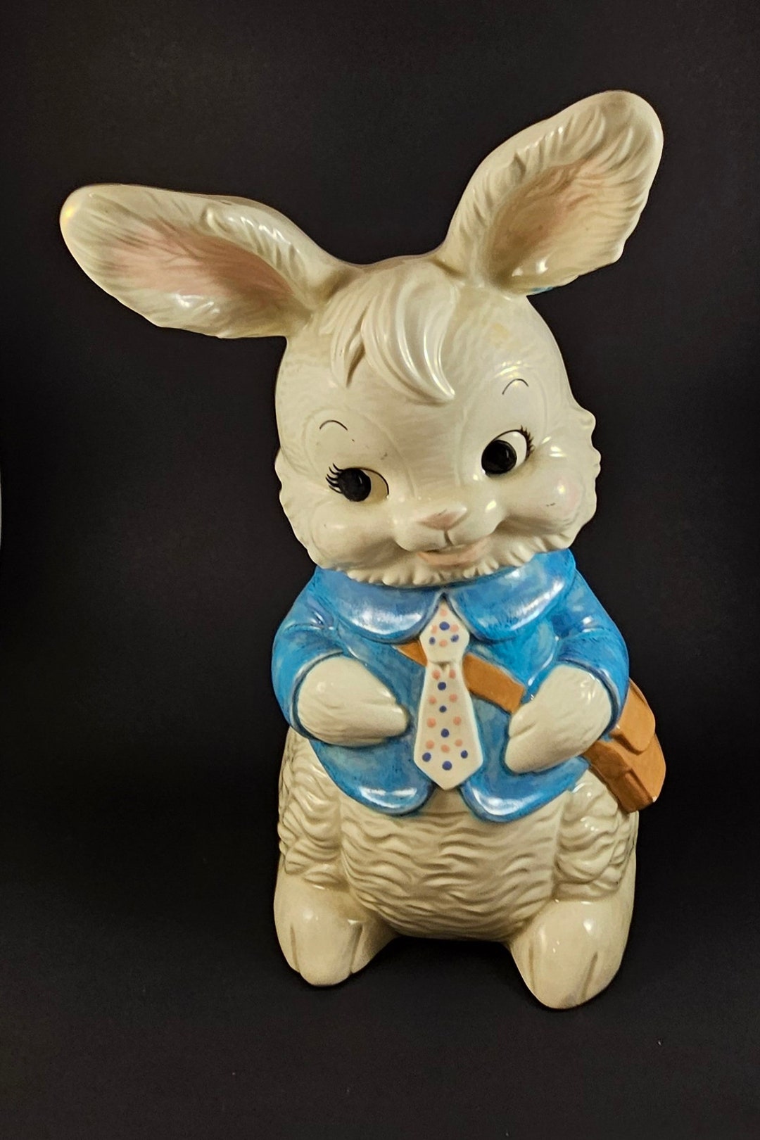 Vintage Hand Painted Bunny, Large Ceramic Easter Bunny - Etsy