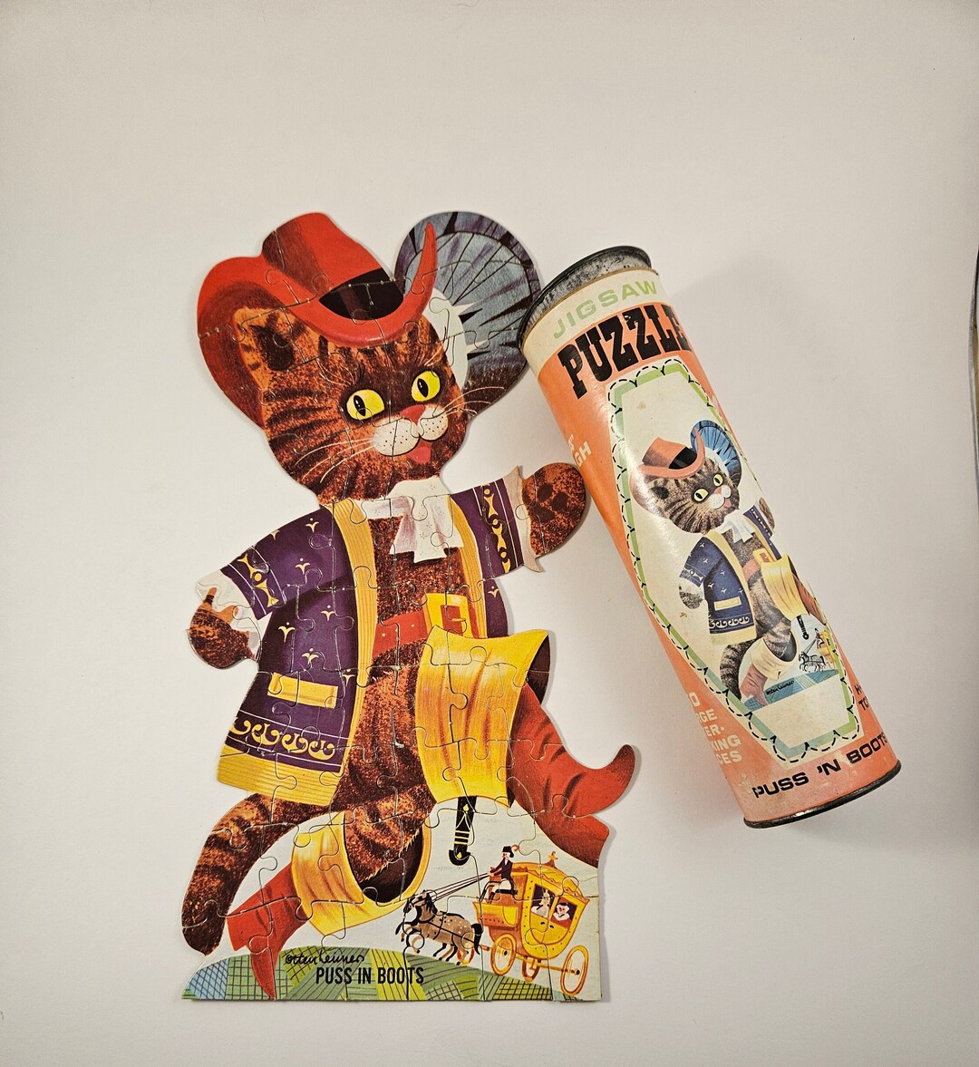 Vintage Puss 'N Boots Jigsaw Puzzle, H-G Toys No. 413 Puzzle, Harett ...