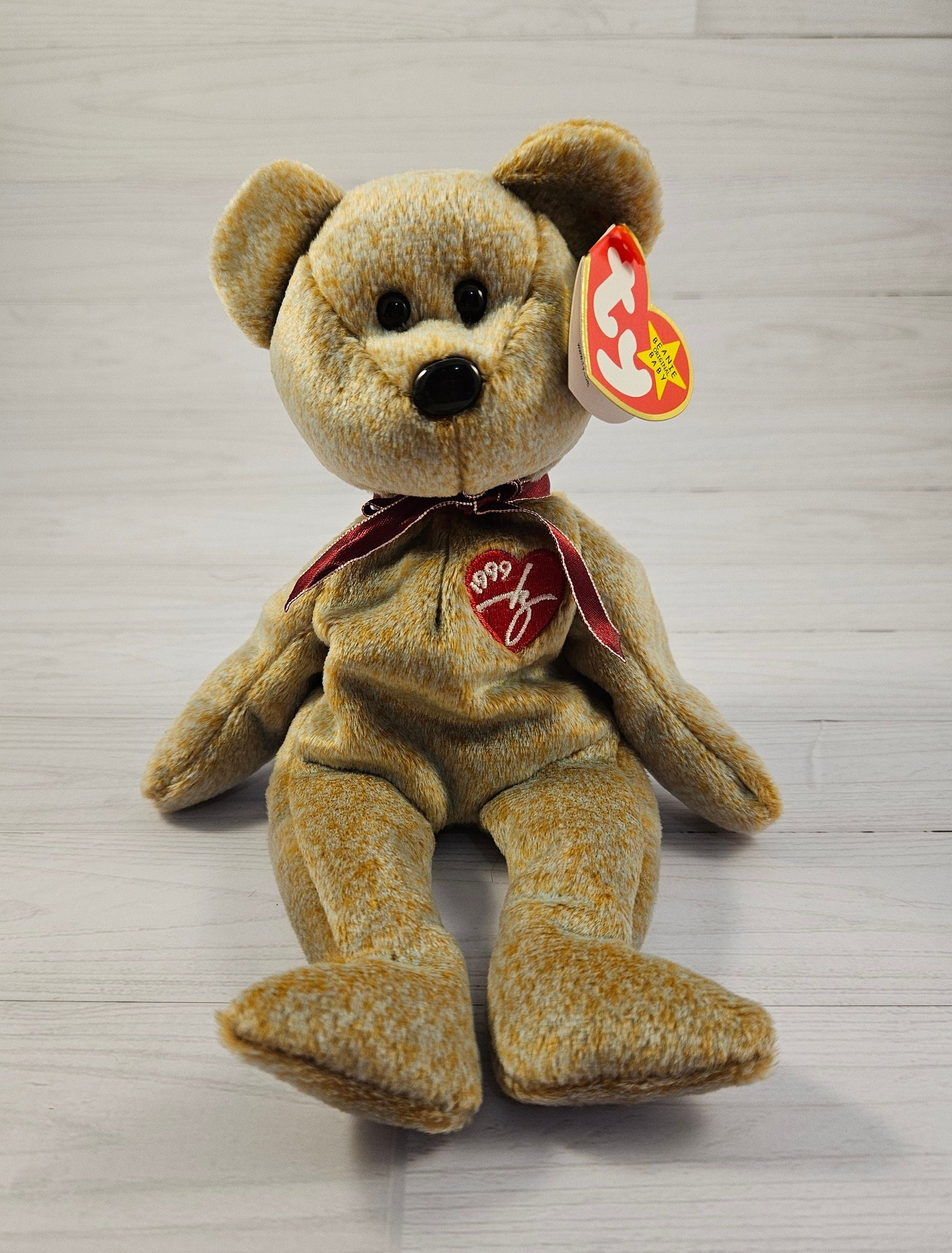 Retired Vintage TY Beanie Baby, Ty Beanie Babies, Signature Bear 1999 ...