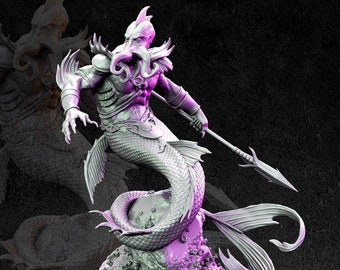Fiskfjäll Sharkfolk 3D Printed Miniature Beast Miniatures - Etsy