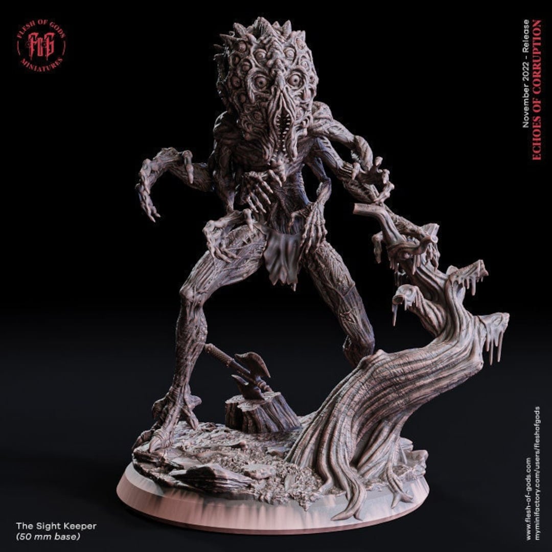 Sight Keeper Flesh of Gods 3D Printed Minis Tough Resin TTRPG Dnd Minis ...