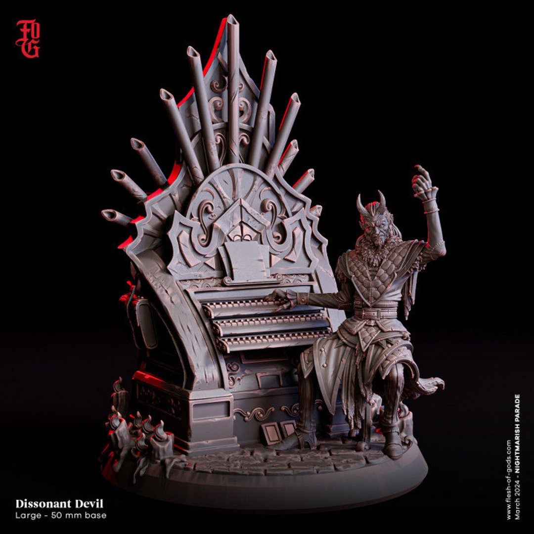 Dissonant Devil Flesh of Gods 3D Printed Minis Tough Resin TTRPG Dnd ...