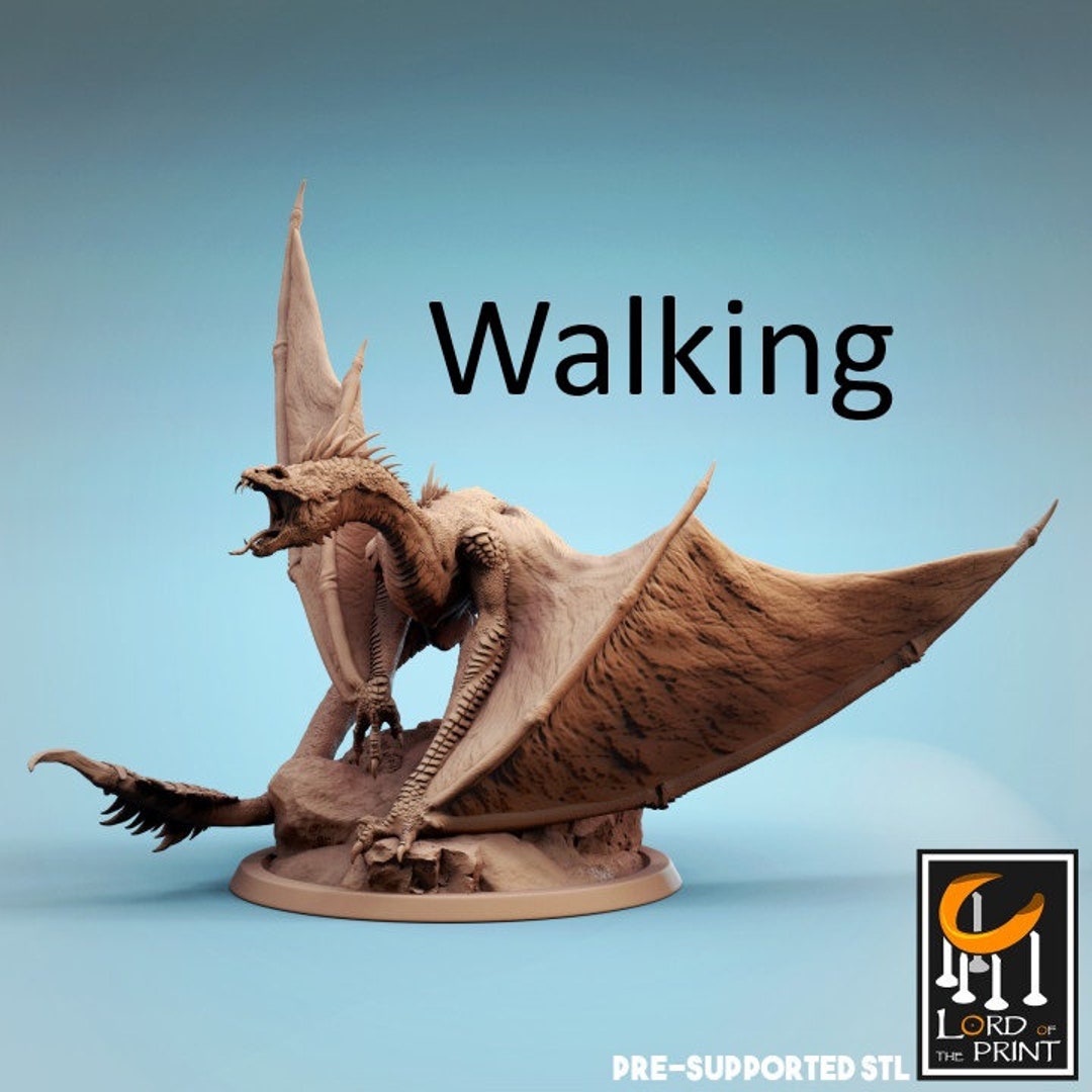 Vouivre Drone Rescale Minis 3D Printed Minis Tough Resin TTRPG Dnd ...