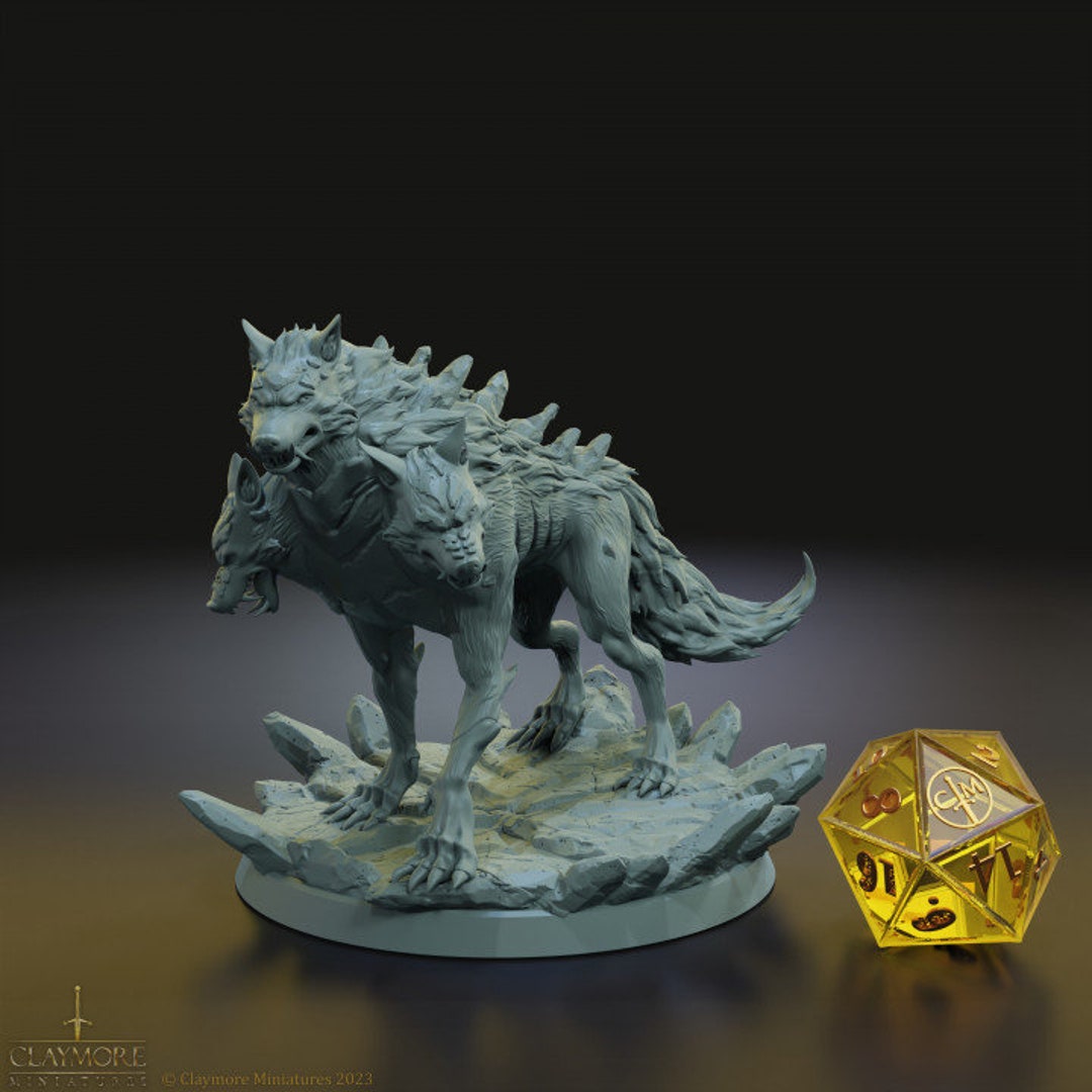 Cerberus Claymore Miniatures 3d Printed Miniature Tough Resin Etsy
