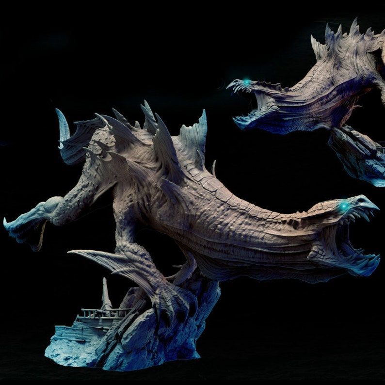 Abyssal Wyrm Mini Monster Mayhem 3D Printed Miniature - Etsy