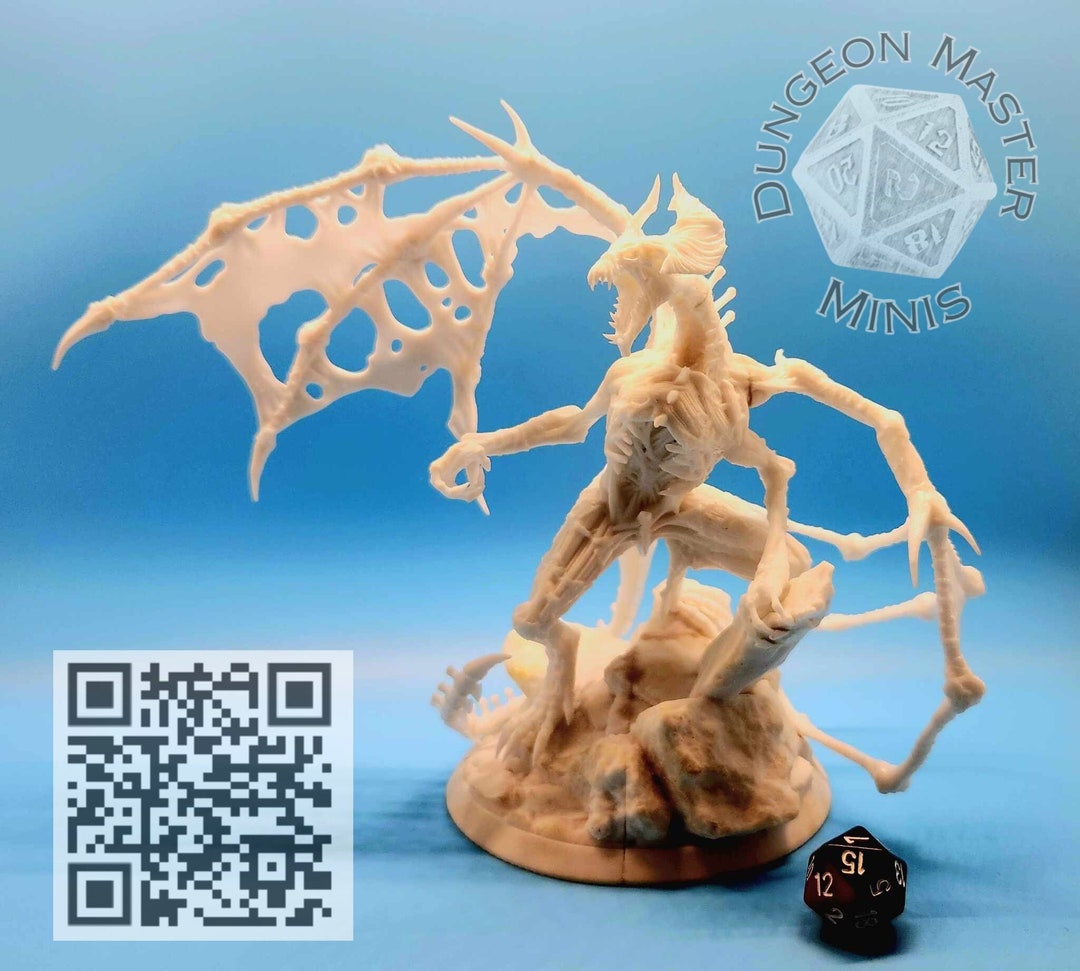 Dracolich, Undead Dragon Cripta Studios 3D Printed Minis Tough Resin ...