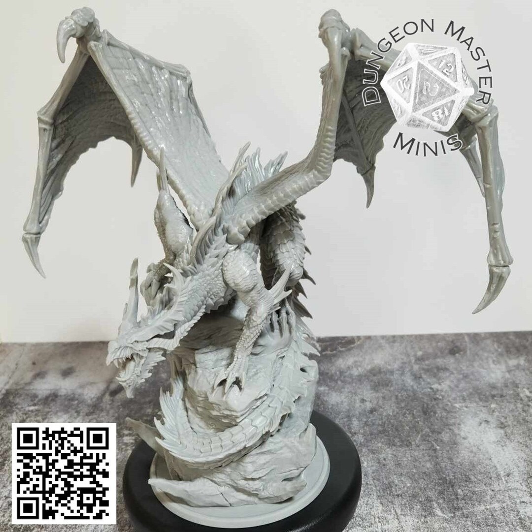 Ancient Red Dragon Claymore Miniatures 3D Printed Mini Tough Resin ...